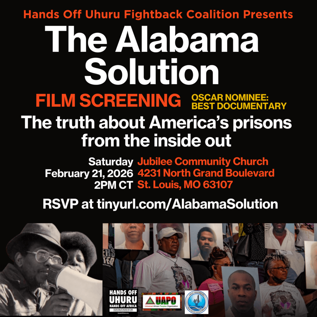 The Alabama Solution Film Screening – 2/21/2026 – Organization for ...